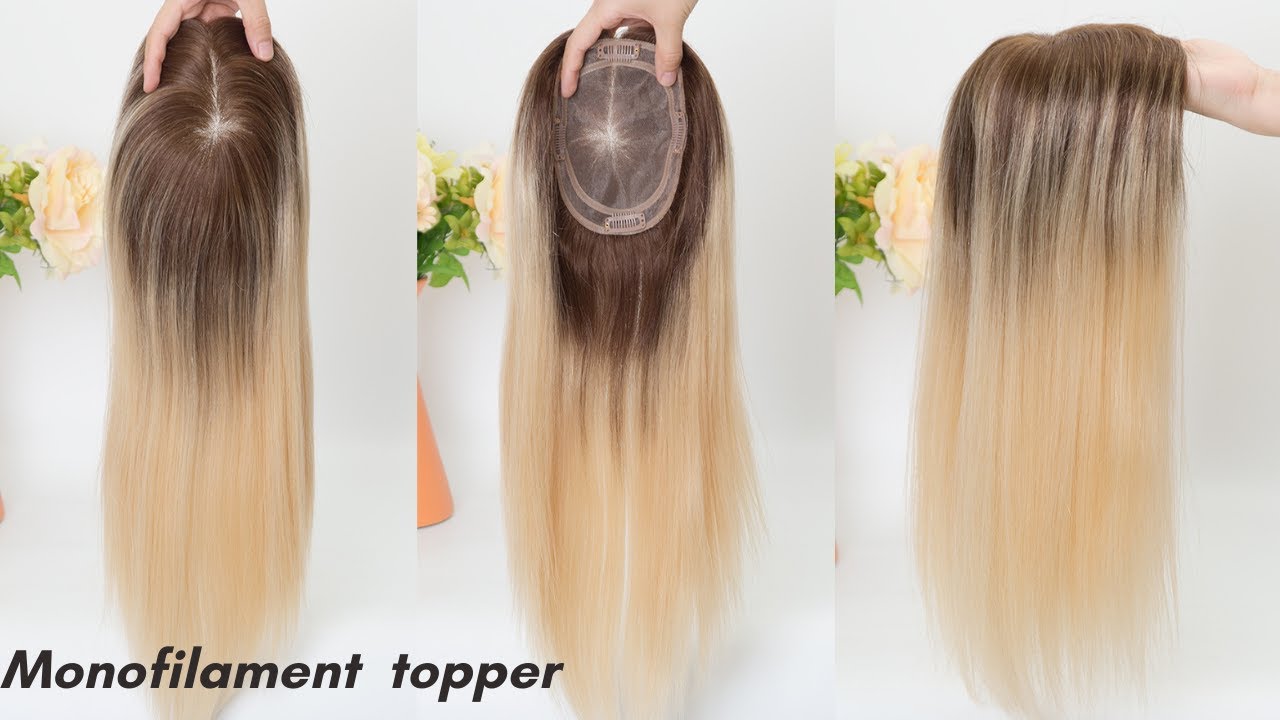 Monofilament topper#hair toppers #fully hand made topper# comfortable ...