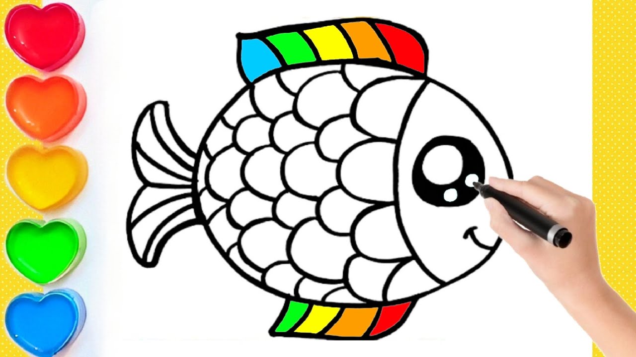 How To Draw A Fish | Drawing And Coloring A Fish |Drawings For Kids ...