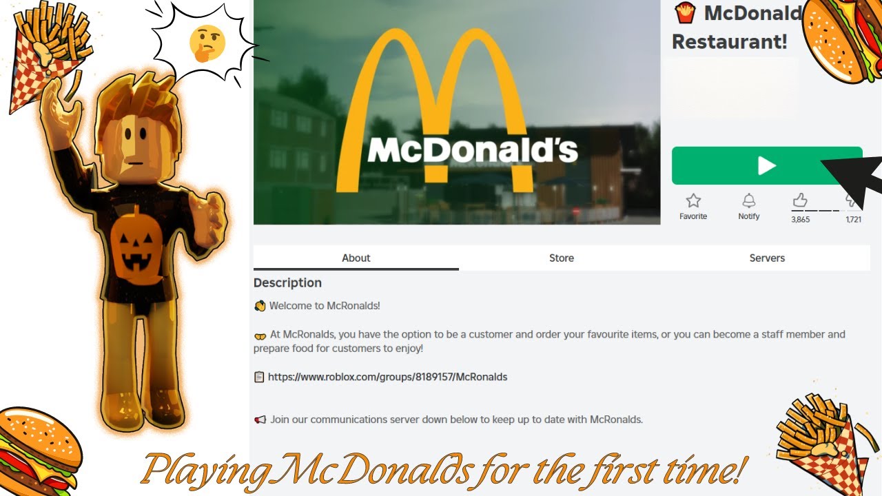 First Time Heading To McDonalds In Roblox.. - YouTube