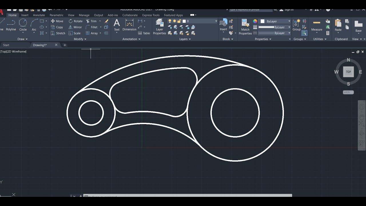 AutoCAD: AutoCAD Beginners 2D Drawing Part 1. - YouTube