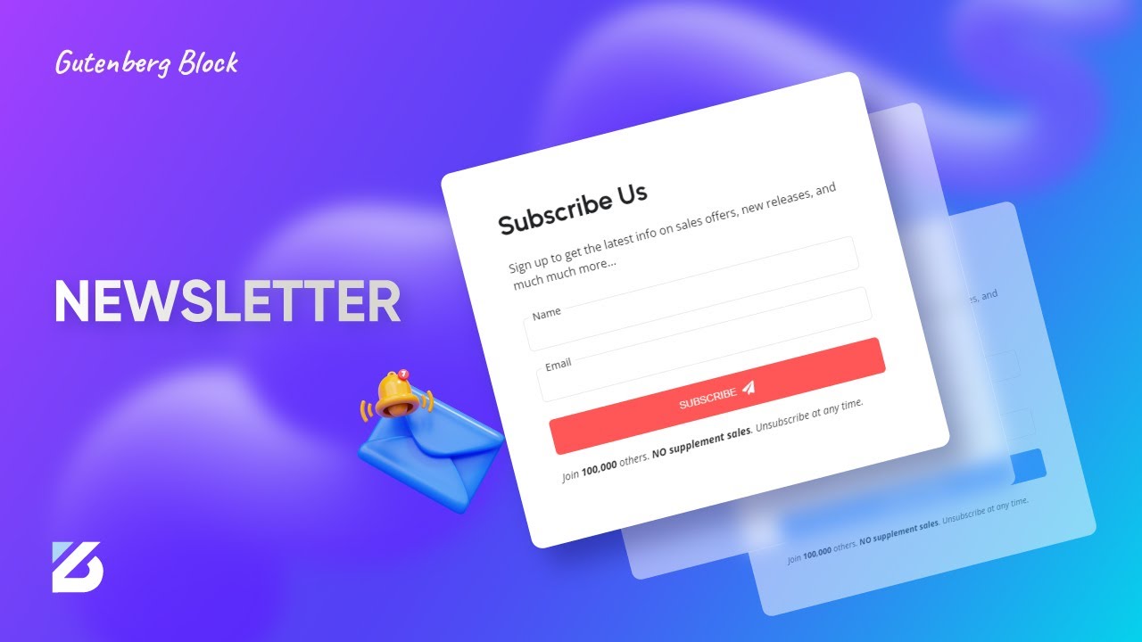 How To Use Newsletter Block | Best Free Block Plugin - YouTube