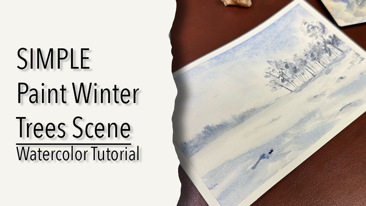 Simple Loose Winter Trees Watercolor Tutorial - YouTube