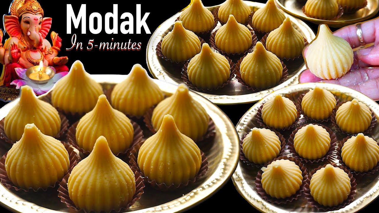 Instant Modak recipe | 5-minute Modak | No-cook Modak recipe| | Ganesh ...