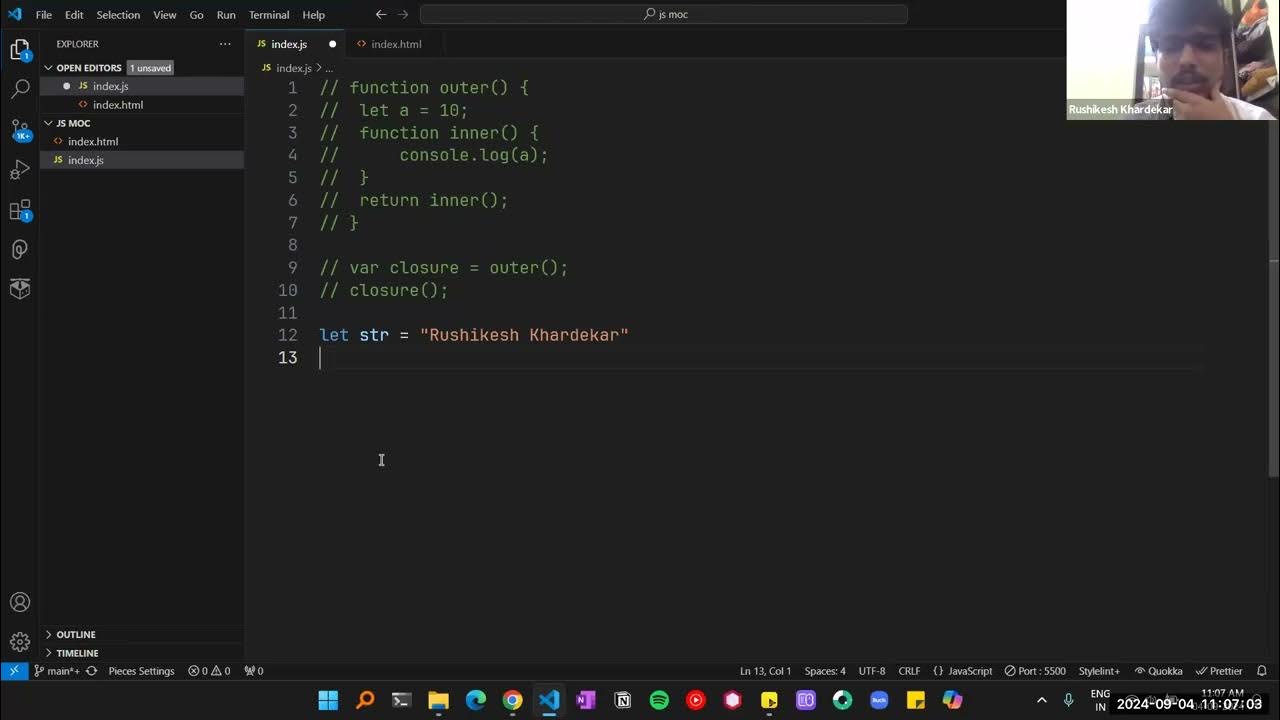 Rushikesh's JS Interview - YouTube