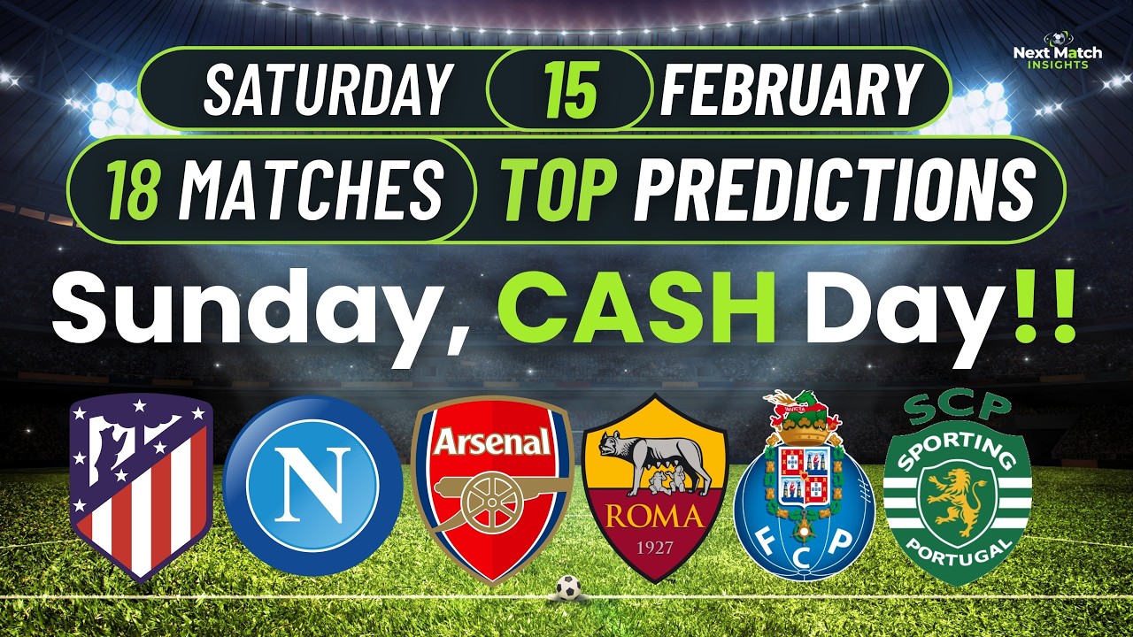 Today's Matches Predictions ⚽| Arsenal, Napoli, Roma & Porto | Sunday ...