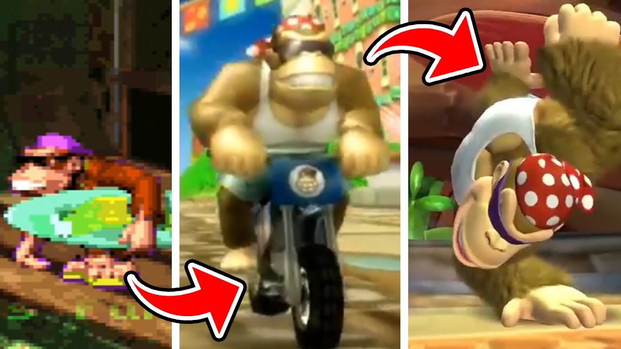 Evolution of Funky Kong in Donky Kong Games (1994-2018) - YouTube