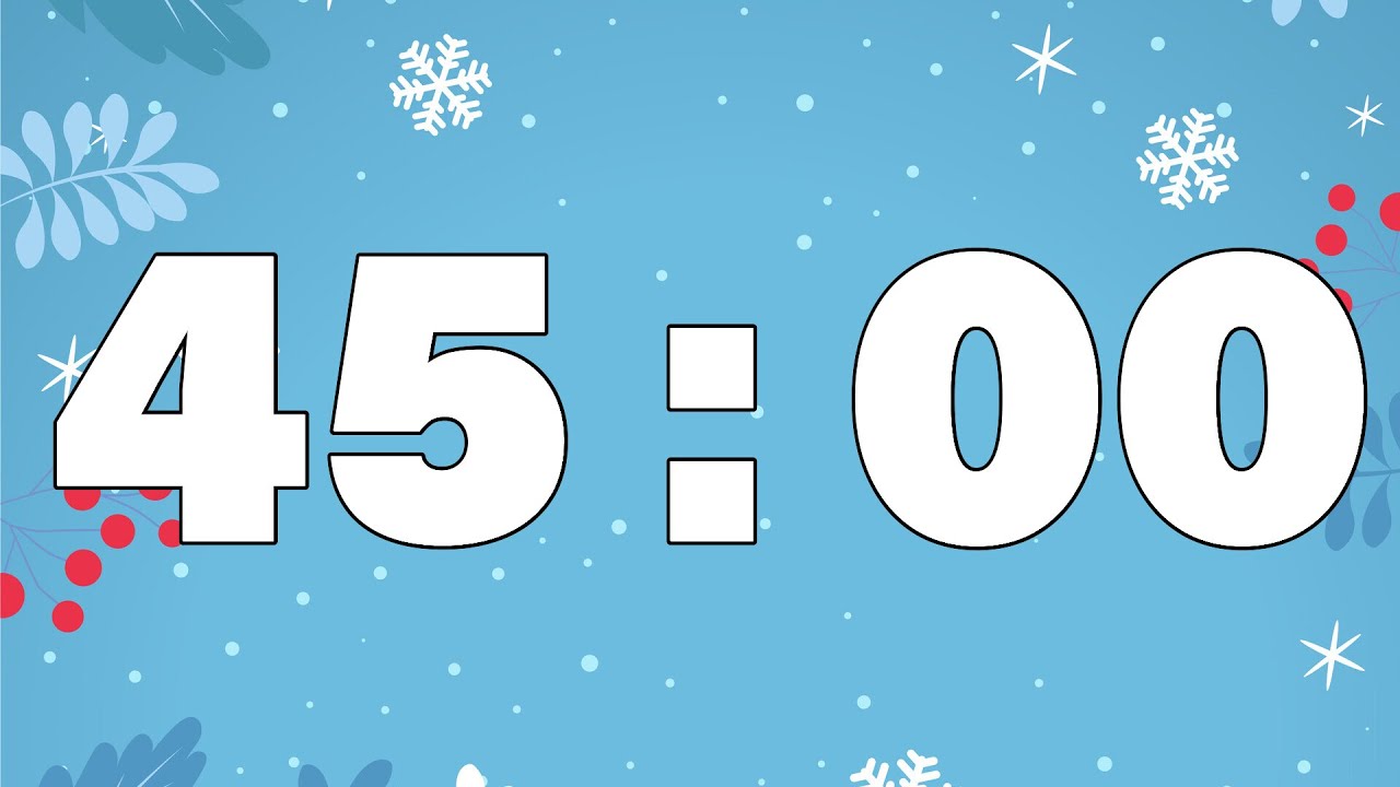 [ 45:00 ] Blue Winter Countdown Timer - YouTube