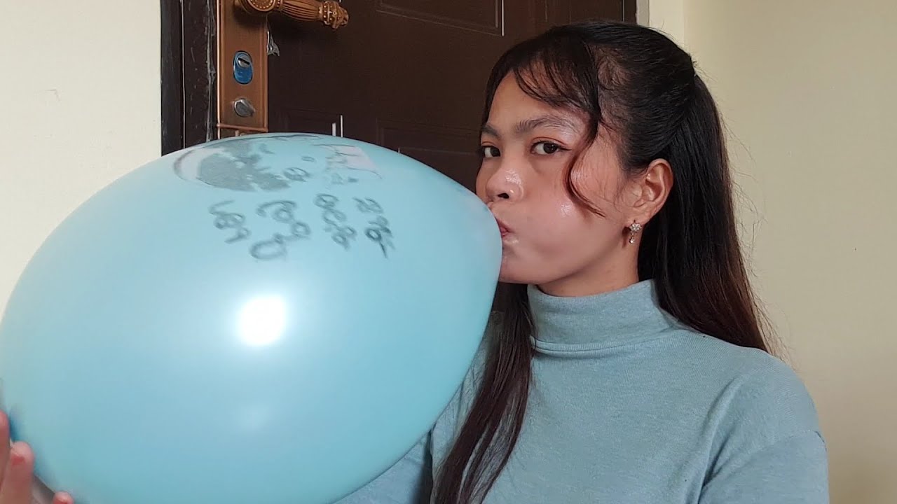 Blow balloons and learn colors inside the house - YouTube