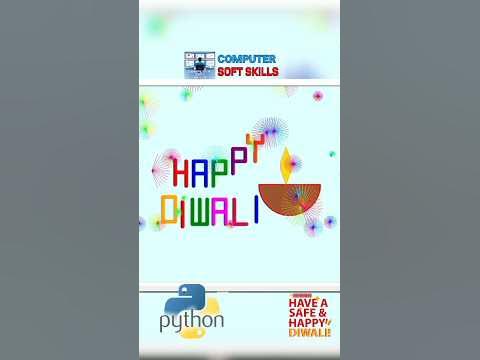 Happy Diwali 2023 wishes using Python Turtle Graphics, Wishing Happy Diwali status using Python ...