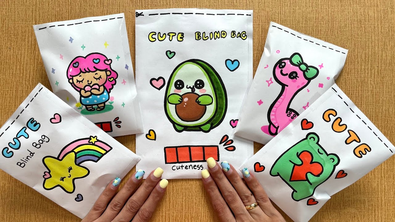 Cute Blind Bag Ideas + TUTORIAL 💖 how to make cute blind bag with paper ...