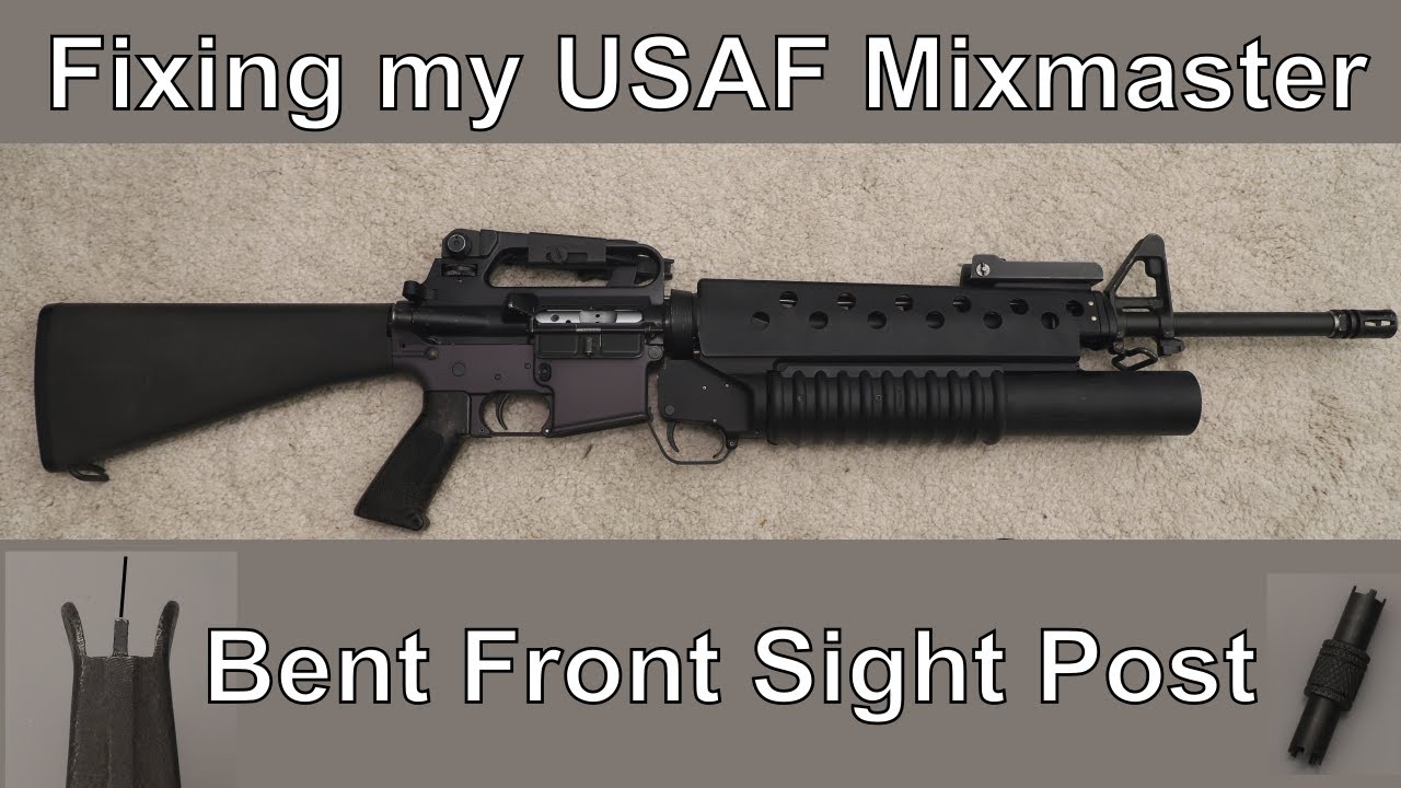 Fixing my USAF Mixmaster's Front Sight Post - m16a1 m16a2 - YouTube