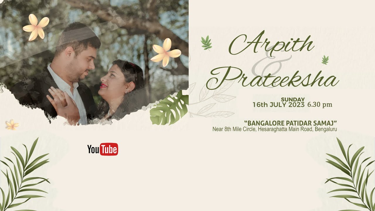 Reception | Arpith & Prateeksha | 16-07-2023 | Live - YouTube