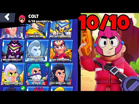 Je note 📝 tous les skins de colt sur BRAWL STARS !! - YouTube