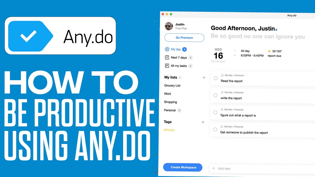Any.Do Tutorial 2023 - How to BE PRODUCTIVE Using Any.do - YouTube