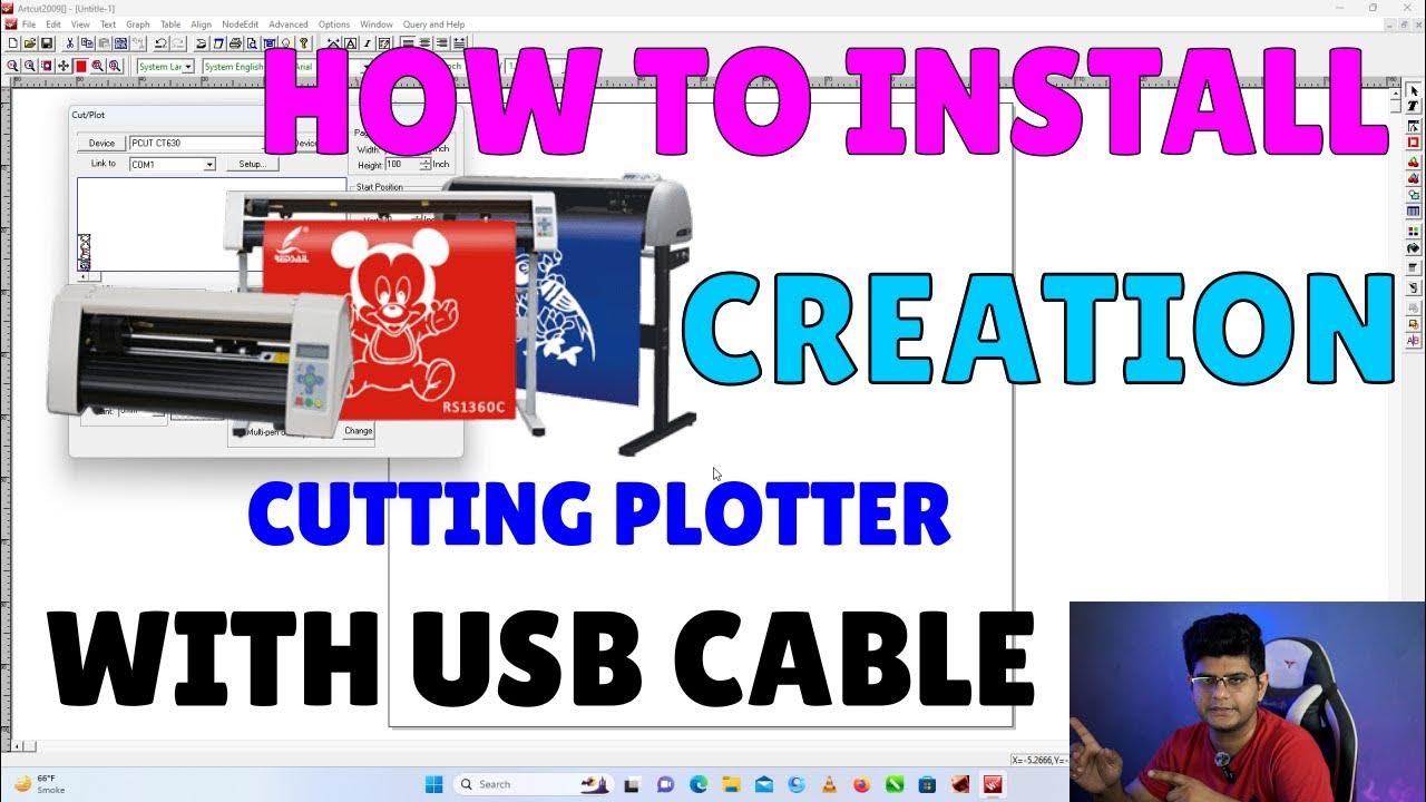 Creation Cutting Plotter Step by Step USB Cable Installation in Urdu ...