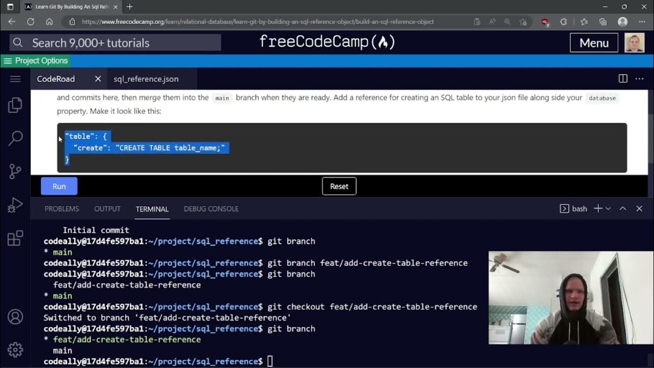 Learn Git by Building a SQL Reference Object | FreeCodeCamp - YouTube