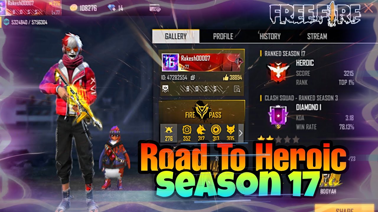 Road To Heroic Season 17 Highlights !! Free Fire !! Rakesh00007 - YouTube