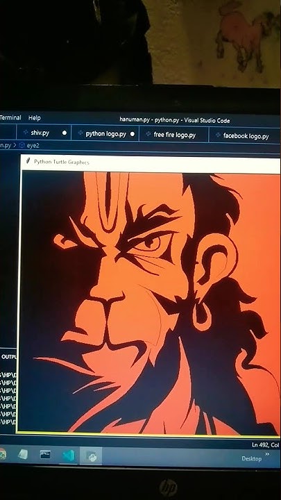 make friend Hanuman by python turtle #computer #trending #python - YouTube