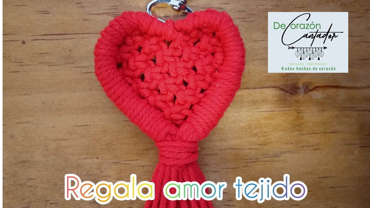 Corazón macramé llavero San Valentín/día del amor y la amistad - YouTube