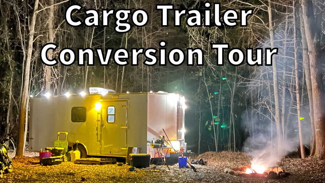 8.5x20 Cargo Trailer Toy Hauler Full Tour - Our Tiny Home - YouTube
