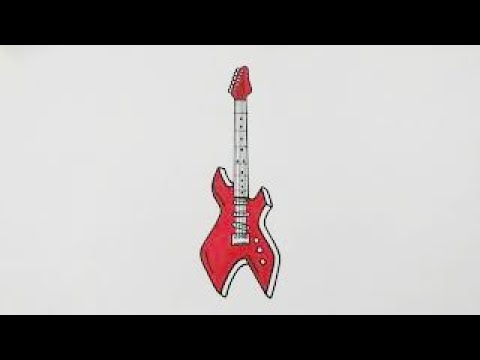 HOW TO DRAW AN ELECTRIC GUITAR STEP BY STEP l EASY DRAWING TUTORIAL ...