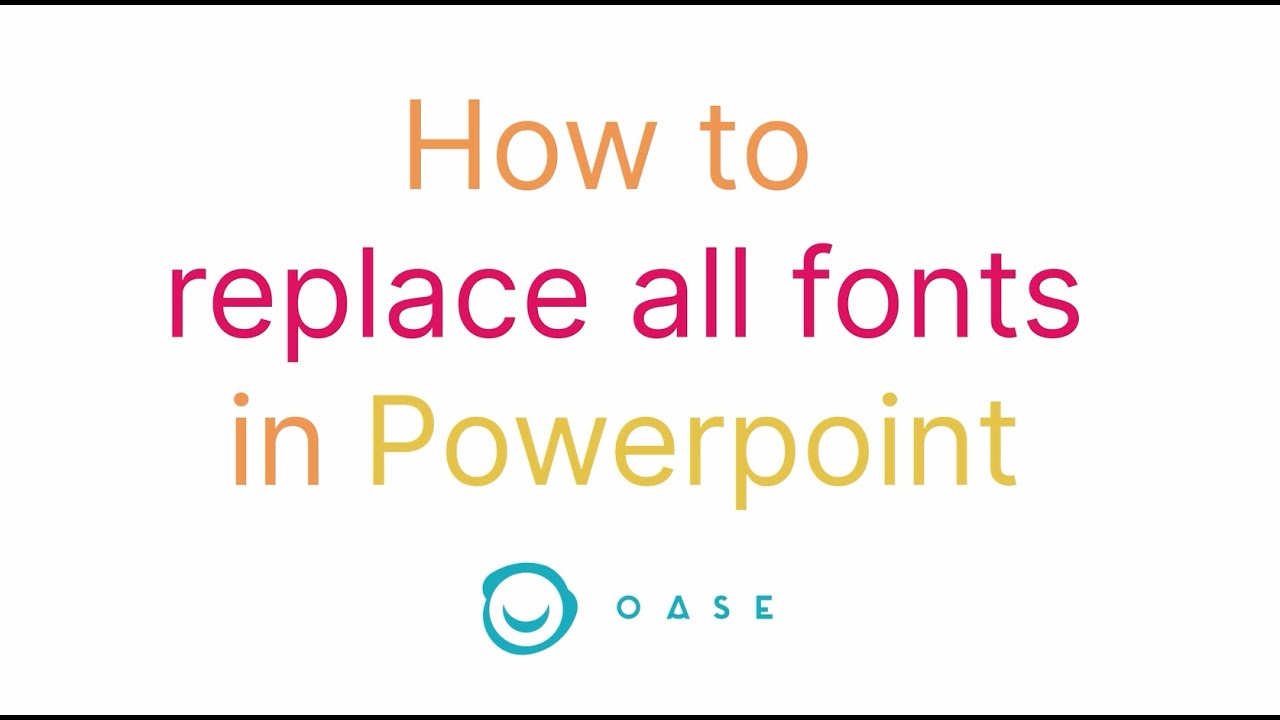 How To Replace All Fonts In Microsoft PowerPoint YouTube How To Replace All Fonts In Microsoft PowerPoint YouTube
