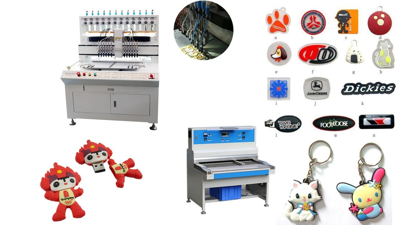 automatic 12 color soft pvc keychain dispensing machine soft pvc rubber ...