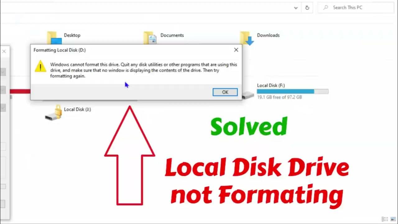Local Disk (D) Not Formatting | Windows Cannot Format This Drive Quit Any Disk Utilities Solved ...