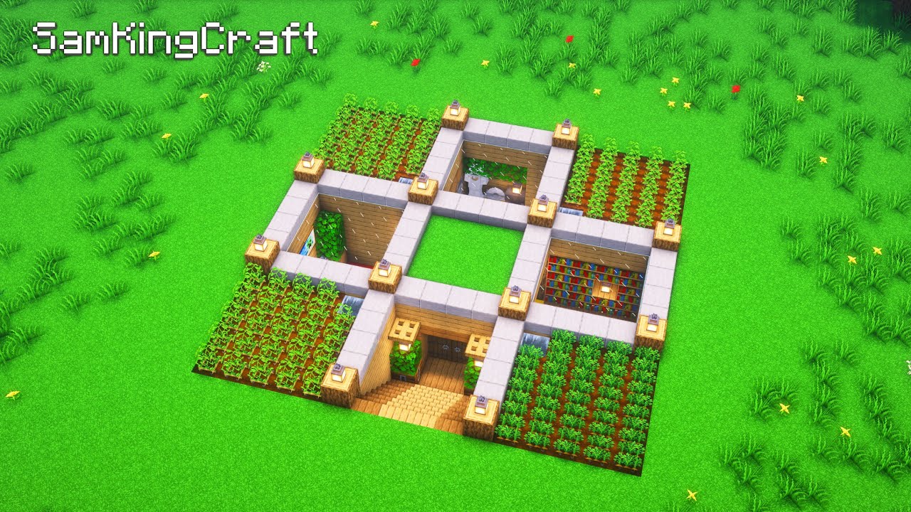 Minecraft: Underground Survival Farm Base Tutorial🏠🛠️ - YouTube