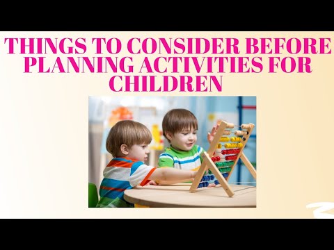 TIPS ON PLANNING ACTIVITIES FOR YOUNG CHILDREN | EARLY YEARS MATTERS ...