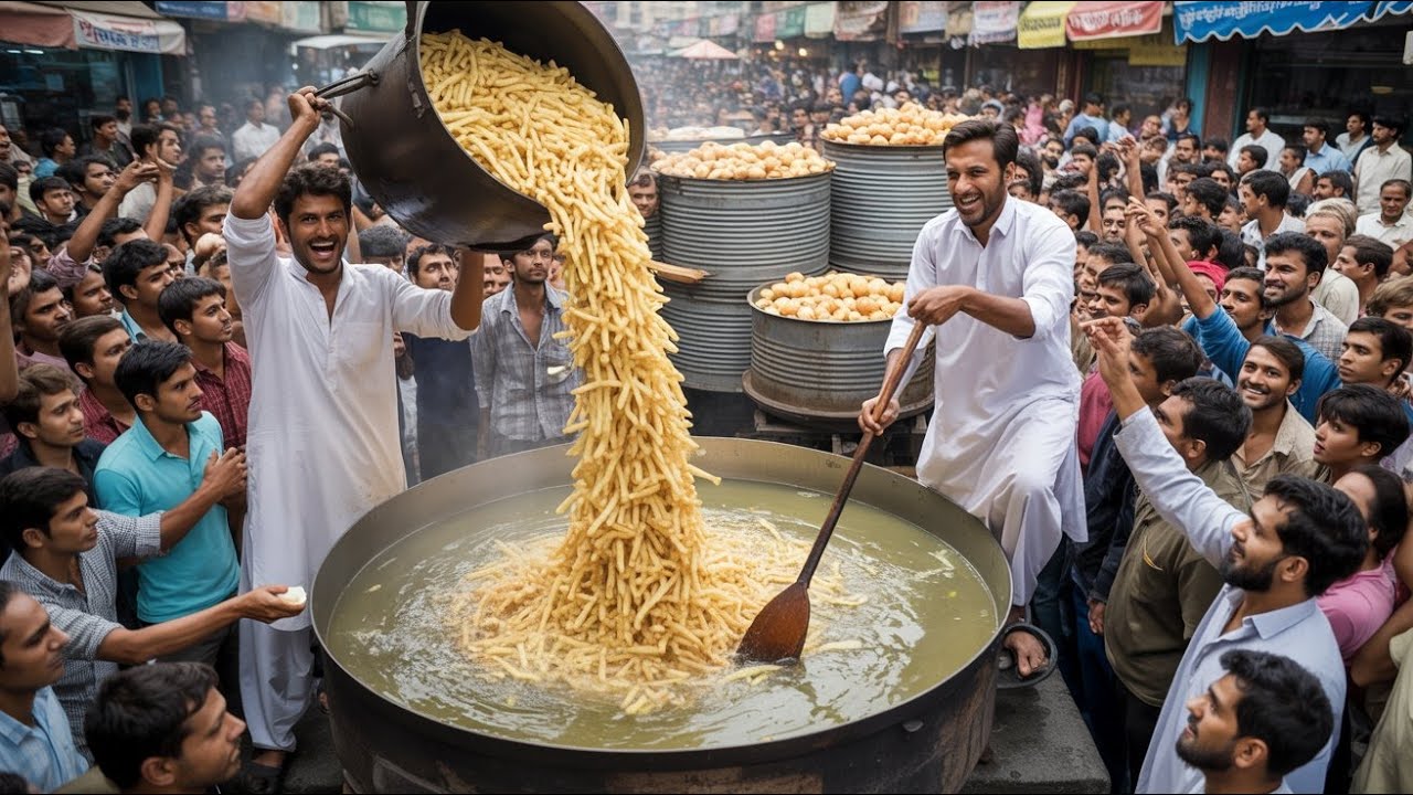Hardworking Man Selling 10000 Kg FRENCH FRIES 🍟 Afghani French Fries ...