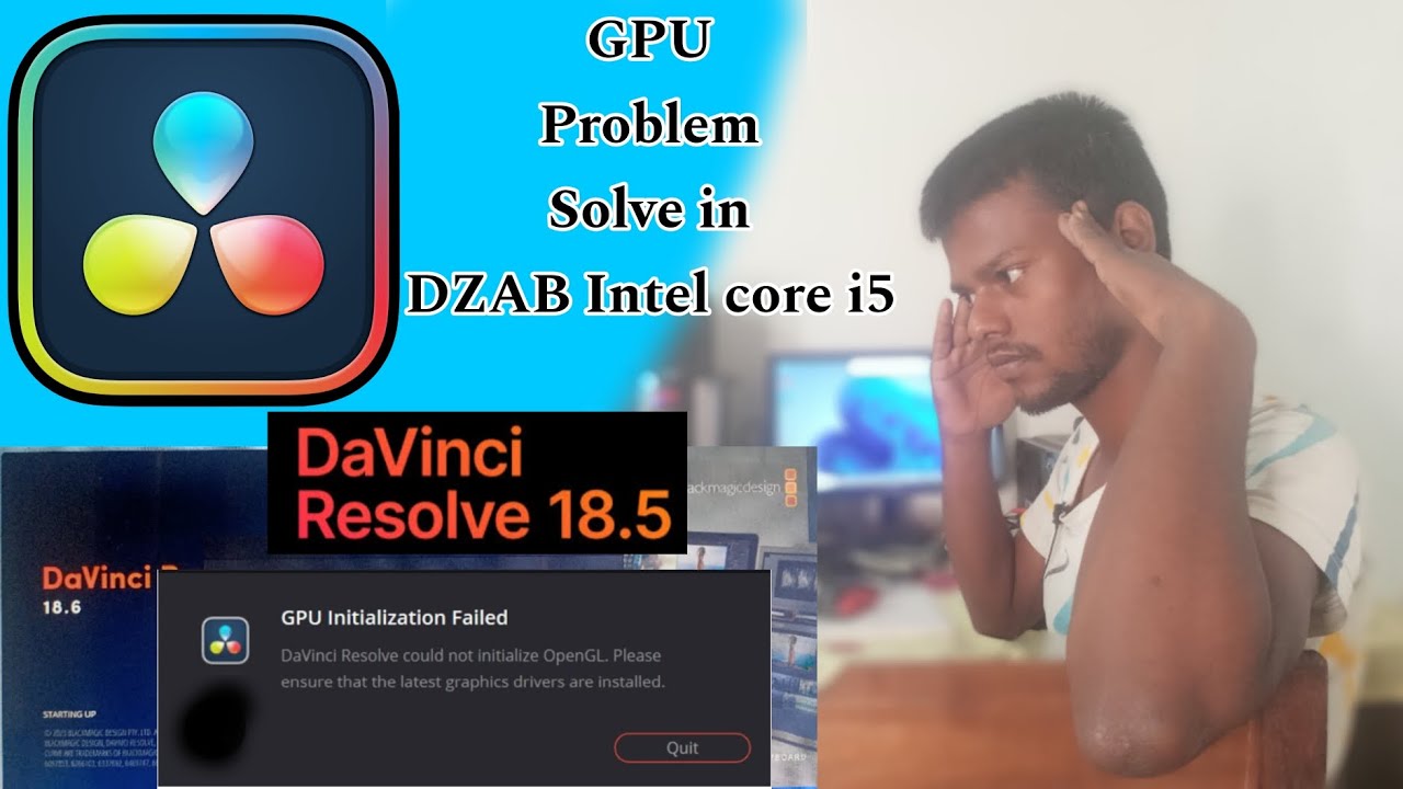 GPU Initialisation Failed in DaVinci Resolve || DZAB INTEL CORE I5 Problem || Video Editing ...