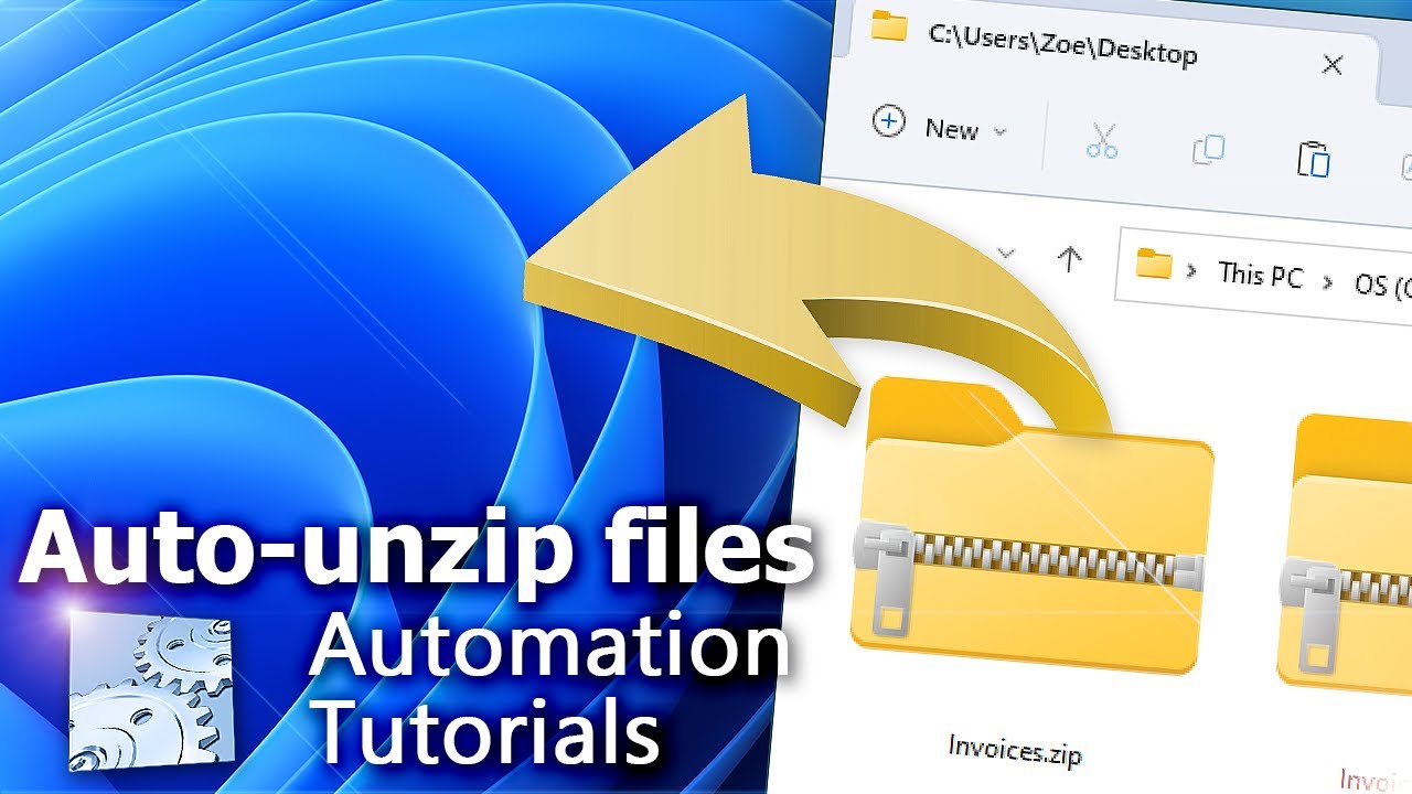 How To Automatically Unzip Files · A No Code Tool · Tutorial 1652