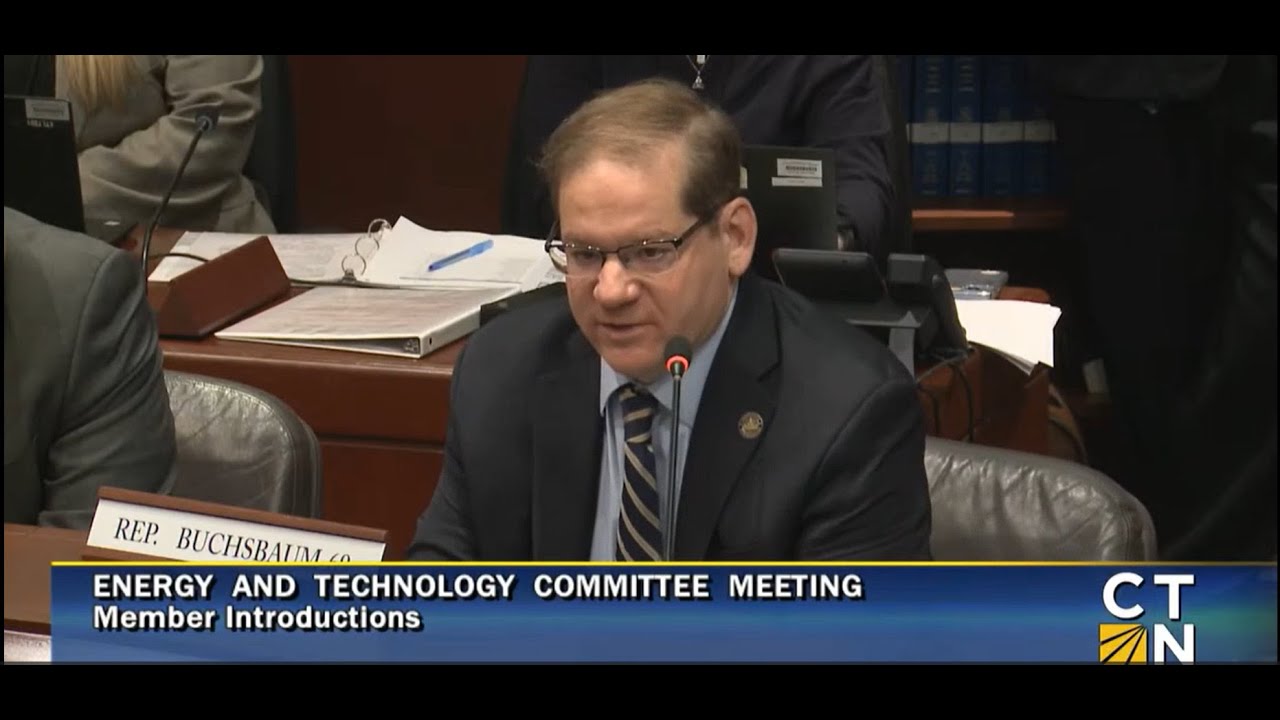Rep. Jason Buchsbaum introduces himself during first Energy Committee ...