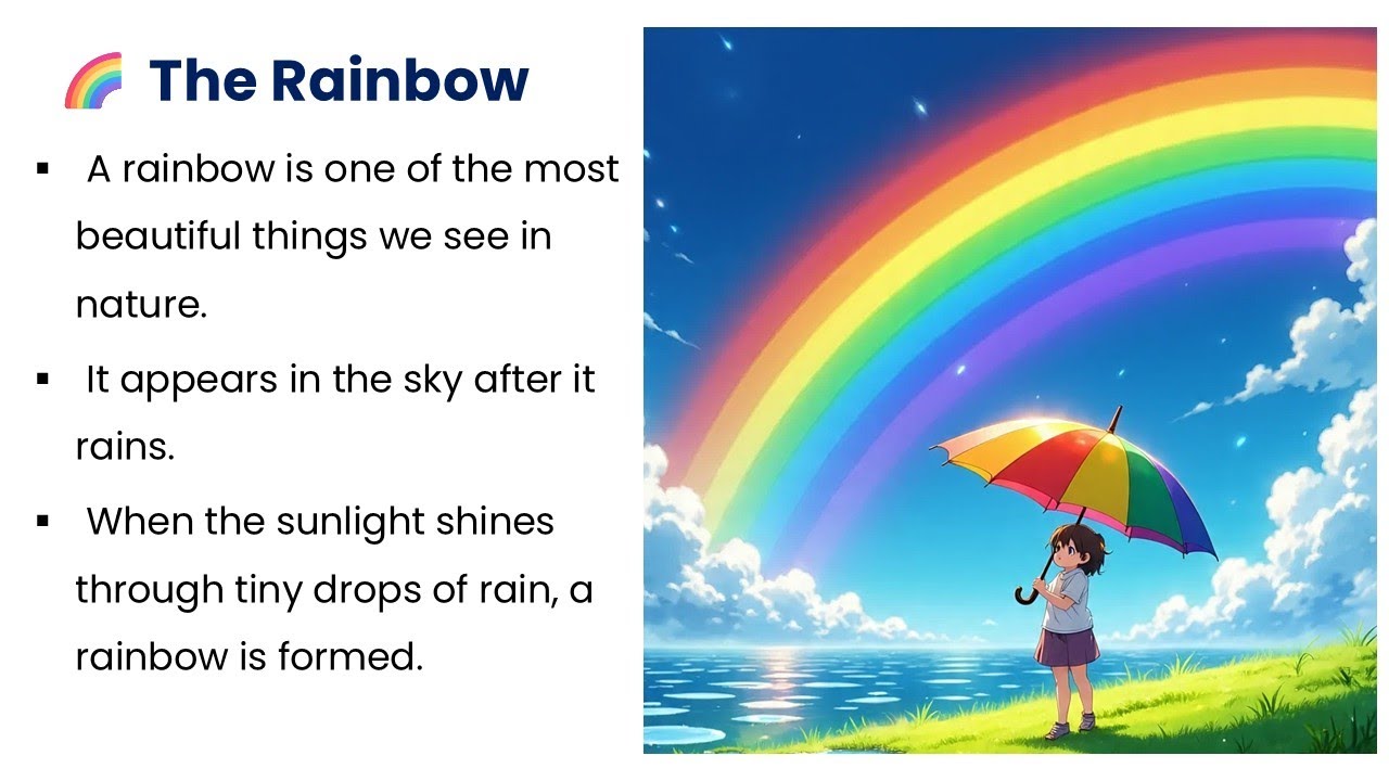 The Rainbow | Easy English Essay for Beginners and Kids | Simple ...