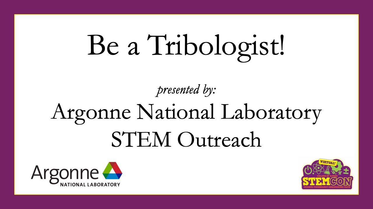 Be A Tribologist! - STEMCON 2021 - YouTube