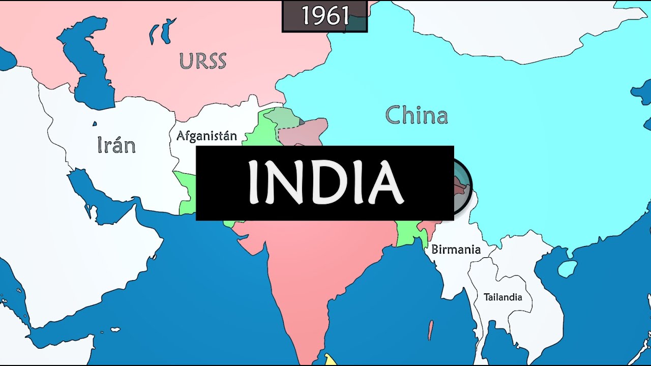 India - Resumen en mapas de la historia de la India desde 1900 - YouTube