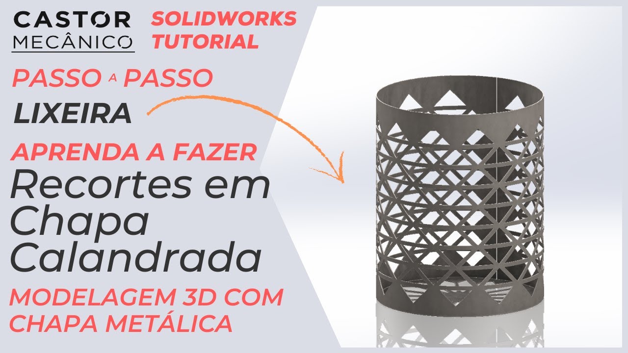 Chapa Metálica com Recortes e Calandrada | Lixeira metálica ...