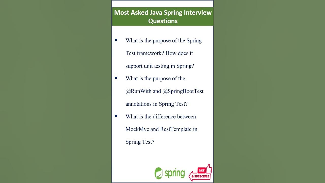 Most Asked Java Spring Interview Questions - YouTube
