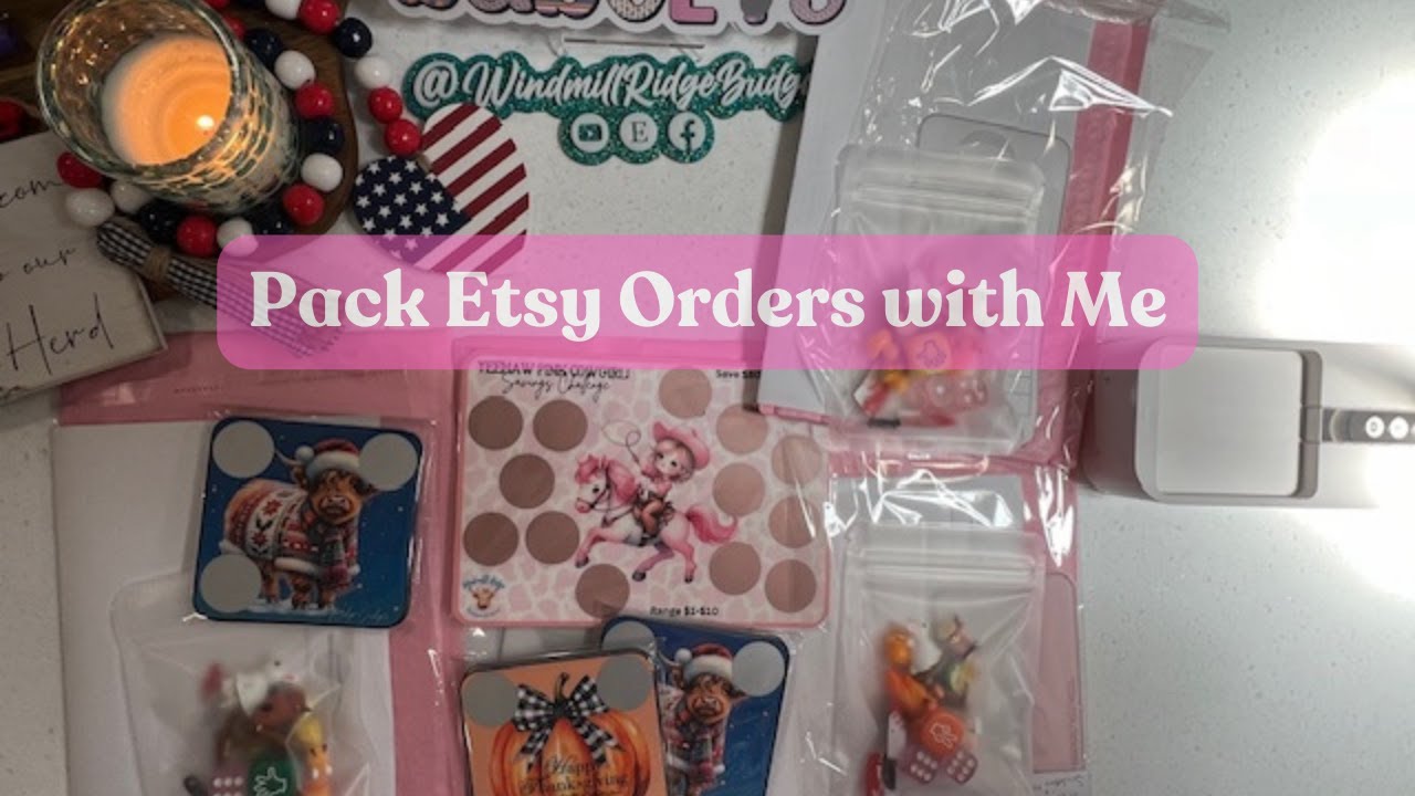 Come Pack Etsy Orders with Me - YouTube