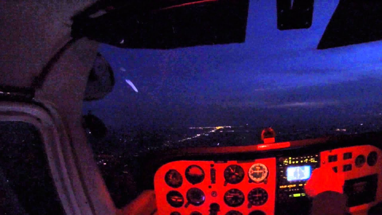 Cessna 172 Night Touch-N-Go's - YouTube