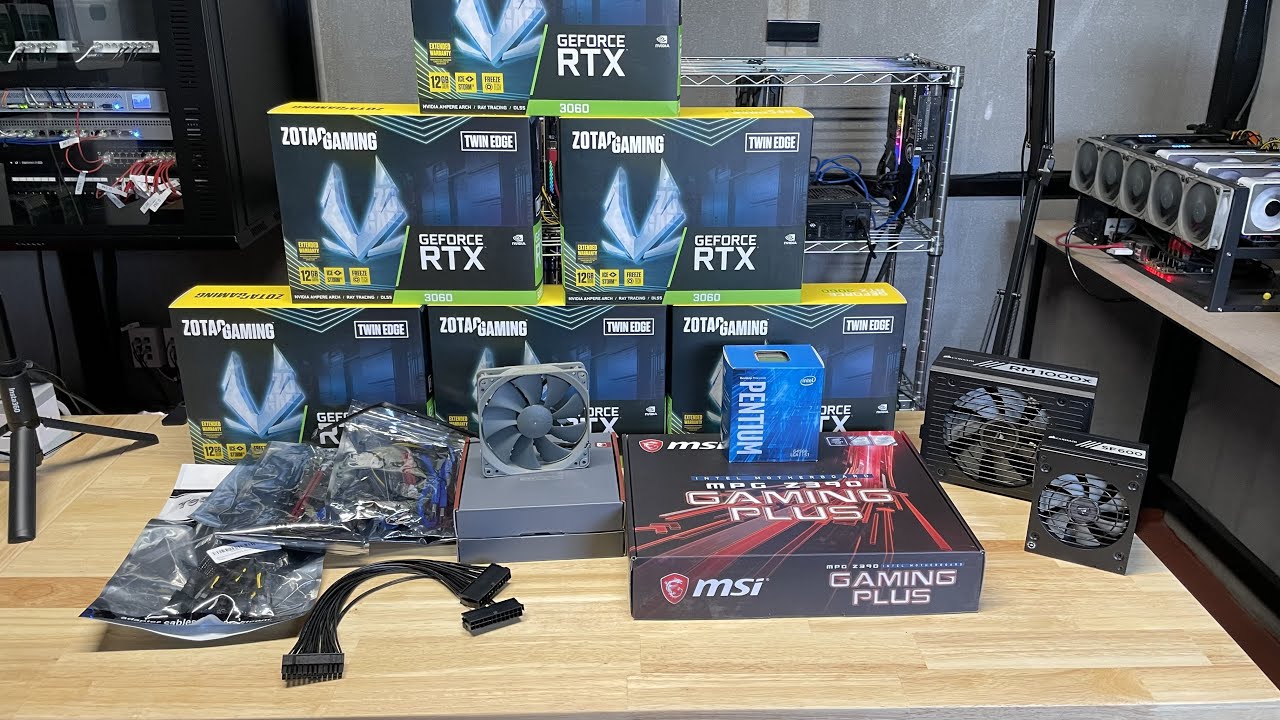 Armado del rig, 7 rtx 3060 lhr desde cero para ETH... - YouTube