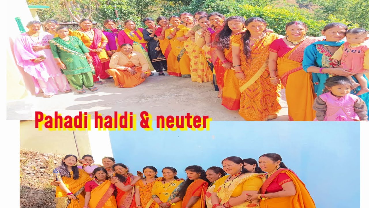 //Haldi ceremony Uttarakhand traditional marriage Pahadi shadi //new ...