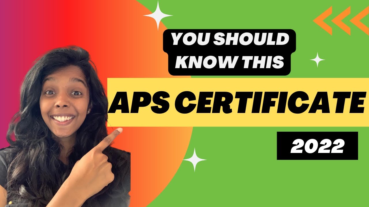 APS CERTIFICATE | Know Everything| When & How? - YouTube