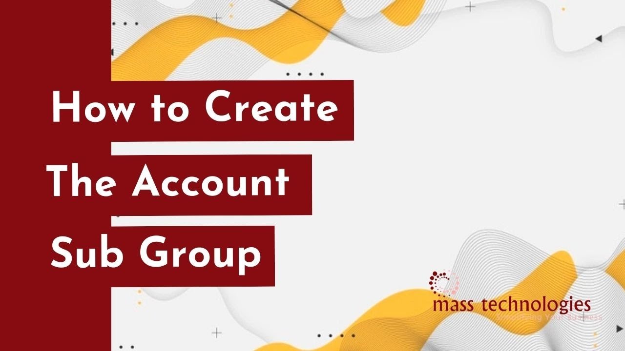 Account Sub Group Creation - Auto Repair Software - Mass Technologies ...