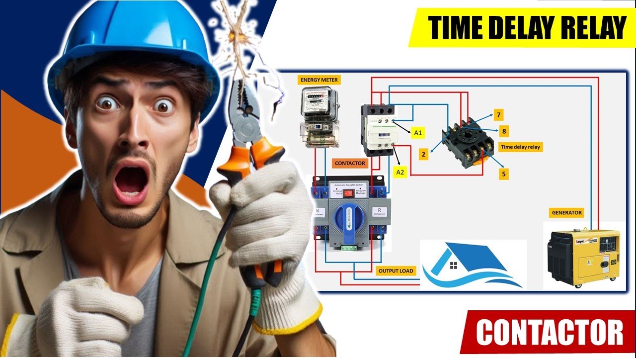 “Seamless Power Switching: ATS Connection with Contactors & Time Delay ...