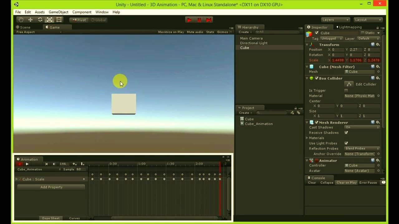 Make 3D Animation in Unity 5 For Begineers - YouTube