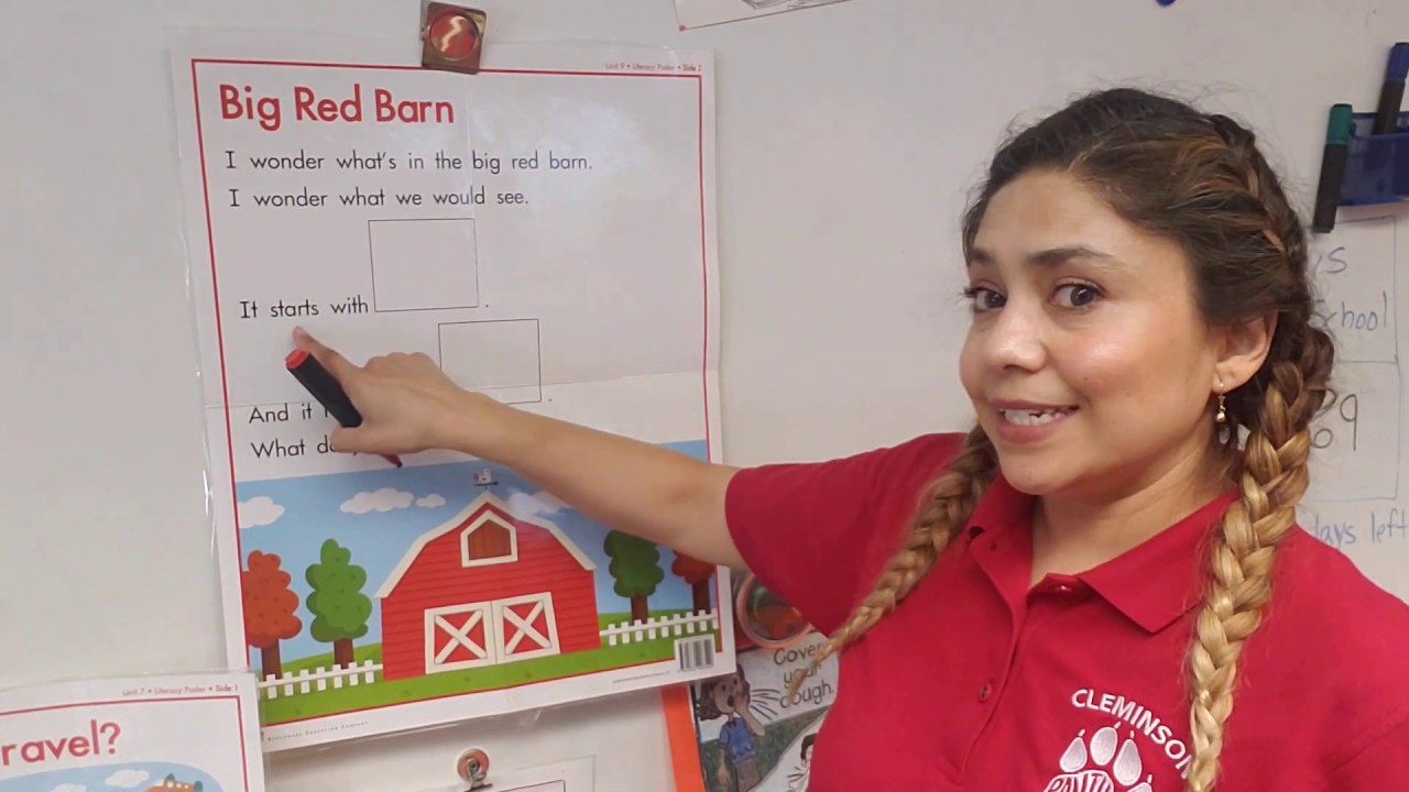 The Big Red Barn Literacy Poster Rhyme Activity with Ms. Pérez🌼 - YouTube