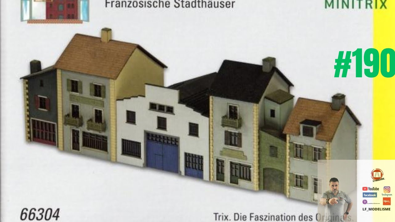#190 construction village français miniature maquette lasercut trix ...