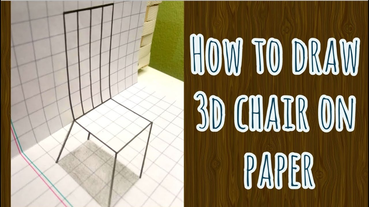 How to Draw a 3D Chair on Graph Paper || Easy Trick Art for beginners ...